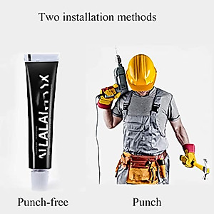 NESHO Shower Basket No Drilling Bath Shelf Corner Shower Organizer Adhesive Wall Mounted Space Aluminum/Acrylic for Bathroom Toilet,2 Tier (Size : 2 Layer)