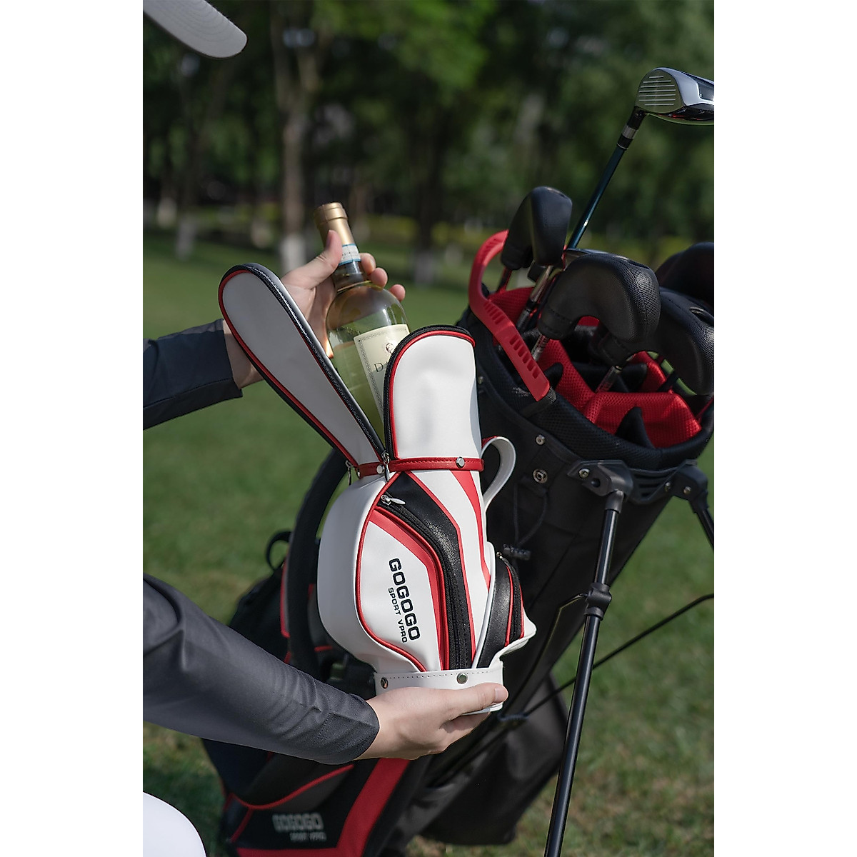 Gogogo Sport Vpro Golf Wine Cooler Bag Single Bottle Wine Carrier Gift for Golfer
