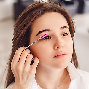 60 Pieces Disposable Mascara Wand Tube Set, 30 Diamond Empty Mascara Tube and 30 Crystal Eyelash Brush Spoolies Makeup Brush Eyebrow Applicator Tool for Lash Exention Supplies (Classic Style)