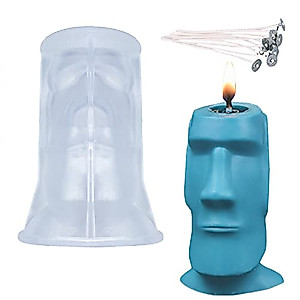 Abstract Human Face Candle Mold, 3D Silicone Candle Molds for Candle Making, Silicone Resin Casting Mold, DIY Epoxy Resin Mold for Soap Crafts, Resin Casting Christmas Home Decor