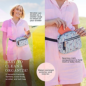 Petunia Pickle Bottom Adventurer Wristlet, Crossbody Strap, Waist Belt Bag, Purse, Wallet | Versatile, Fashionable | Disney & Pixar Playday