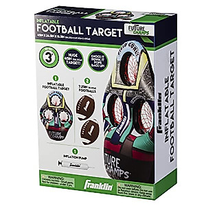Franklin Sports Kids Football Target Toss Game - Inflatable Football Throwing Target Toy with Soft Mini Footballs - Fun Kids Football Toy Toss Game - Inflatable Indoor + Outdoor Sports Game 45 In.