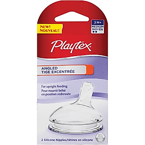 Playtex Angled Nipple - Medium Flow - 2 Count