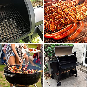 GINOYA BBQ Smoker Gasket, 17 Feet High Heat Grill Seal with Adhesive 1/2 inch Wide 1/8 inch Thick (Black)