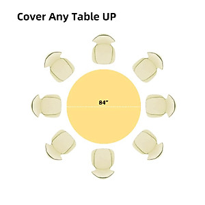 Evershine 12-Pack Heavy Duty Yellow Round 84" Plastic Table Covers Tablecloth (Reusable) (Round 84", Yellow)
