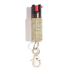 BLINGSTING Pepper Spray Keychain for Women Gold
