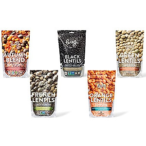 Whole Black Lentils - 16 Oz - Beluga Lentils - Black Masoor Daal - Ideal for Enriching Stews, Curries, Tacos & Soups - Non-GMO, Kosher Certified & Vegan