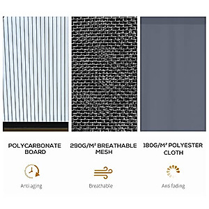 Outsunny 10' x 12' Hardtop Gazebo Canopy with Polycarbonate Double Roof, Aluminum Frame, Permanent Pavilion Outdoor Gazebo with Netting and Curtains for Patio, Garden, Backyard, Deck, Lawn, Black