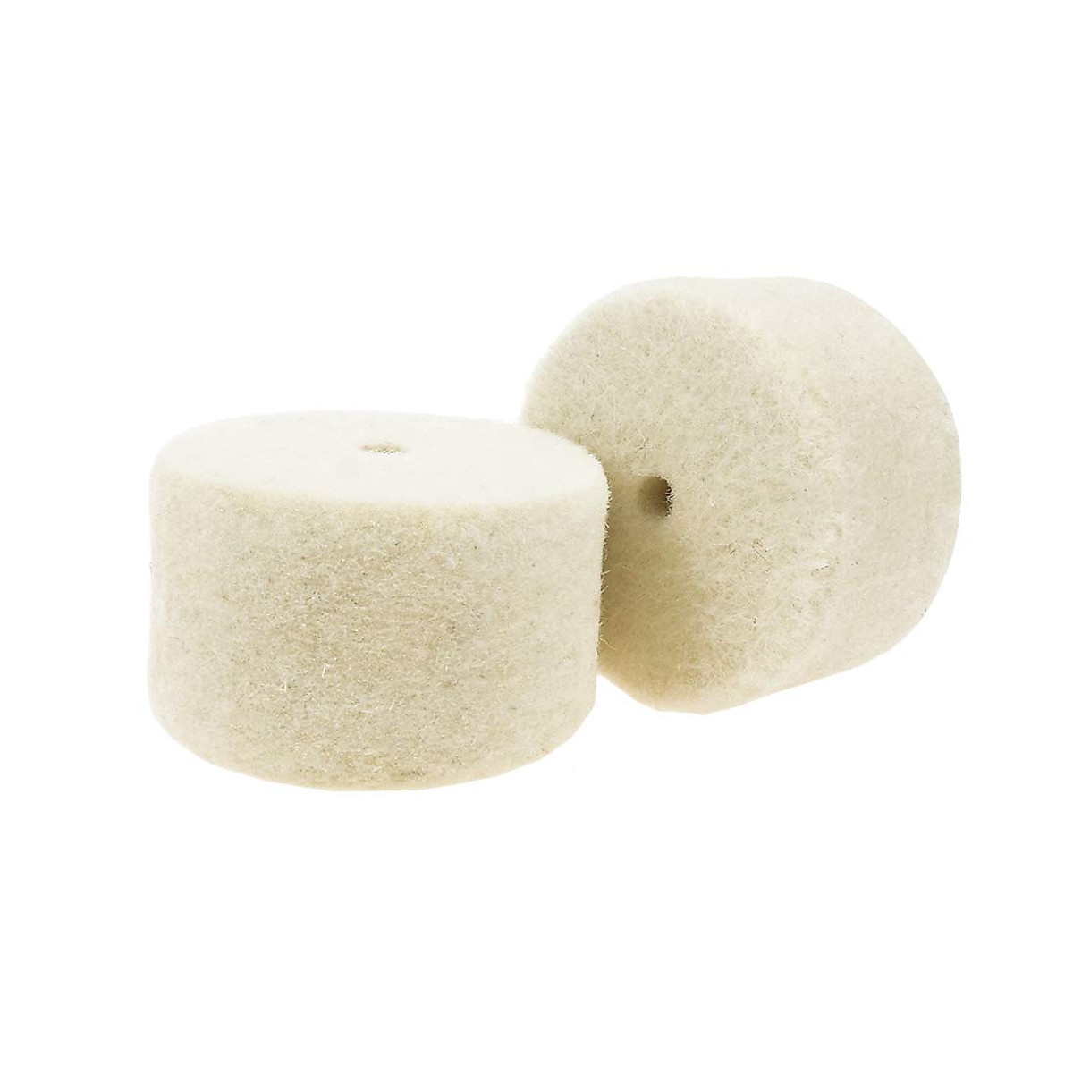 Coshar 2 pcs Wool Felt Pad Drum Pedal Beater Mallet Hammer Head Felts Pads - S1