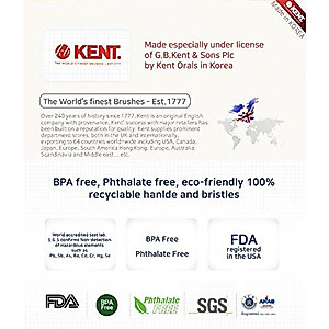 [KENT] CLASSIC Medium Head Extra Soft Toothbrush, Sensitive Teeth & Gums for Adults & Teens - (Set of 6)