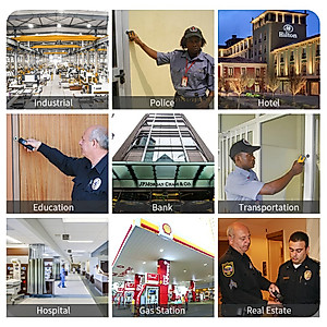 JWM Flashlight Security Guard Patrol System, iButton Touch Patrol Tour Reader with Free Cloud Software for Commercial Government Hotel Industrial, Pedometer+Alarm Clocks