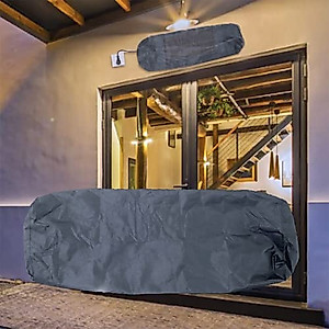 J&C Wall Mounted Heater Cover 600D Outdoor Tripod Heater Cover Patio Electric Heater Cover Dustproof Standing Heater Cover Heavy Duty Outdoor Heater Covers Stand Wall Heater Patio Heaters Gray