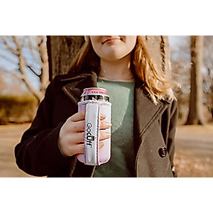 GoCuff Slim Can Cuff Covers For Beer Reusable Insulator With Easy Grip Handle Neoprene Can Coozie With Insulated Sleeves For Skinny Cans Soda, and Other 12 oz Slim Can Beverages (Emerald Jungle)