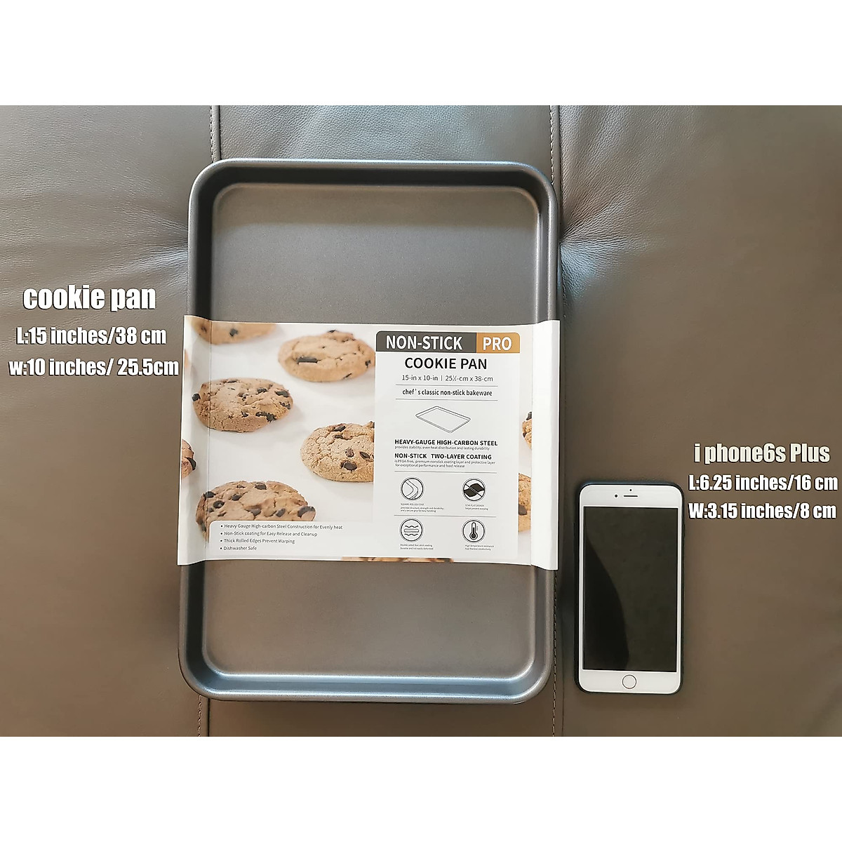 Nonstick Baking Sheet Pan for Roasting Carton Steel Cake Pan Baking Pan Cookie Sheets (15.5*10.6 in)