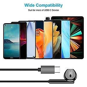 ACAGET USB C Headphones, Wired Earphones for Galaxy S21 Ultra S22 S23 Plus iPhone 15 Pro Max USB Type C Headphone with Microphone HiFi Stereo USB C Earbuds for Samsung Galaxy S20 FE A53 A54 5G Black