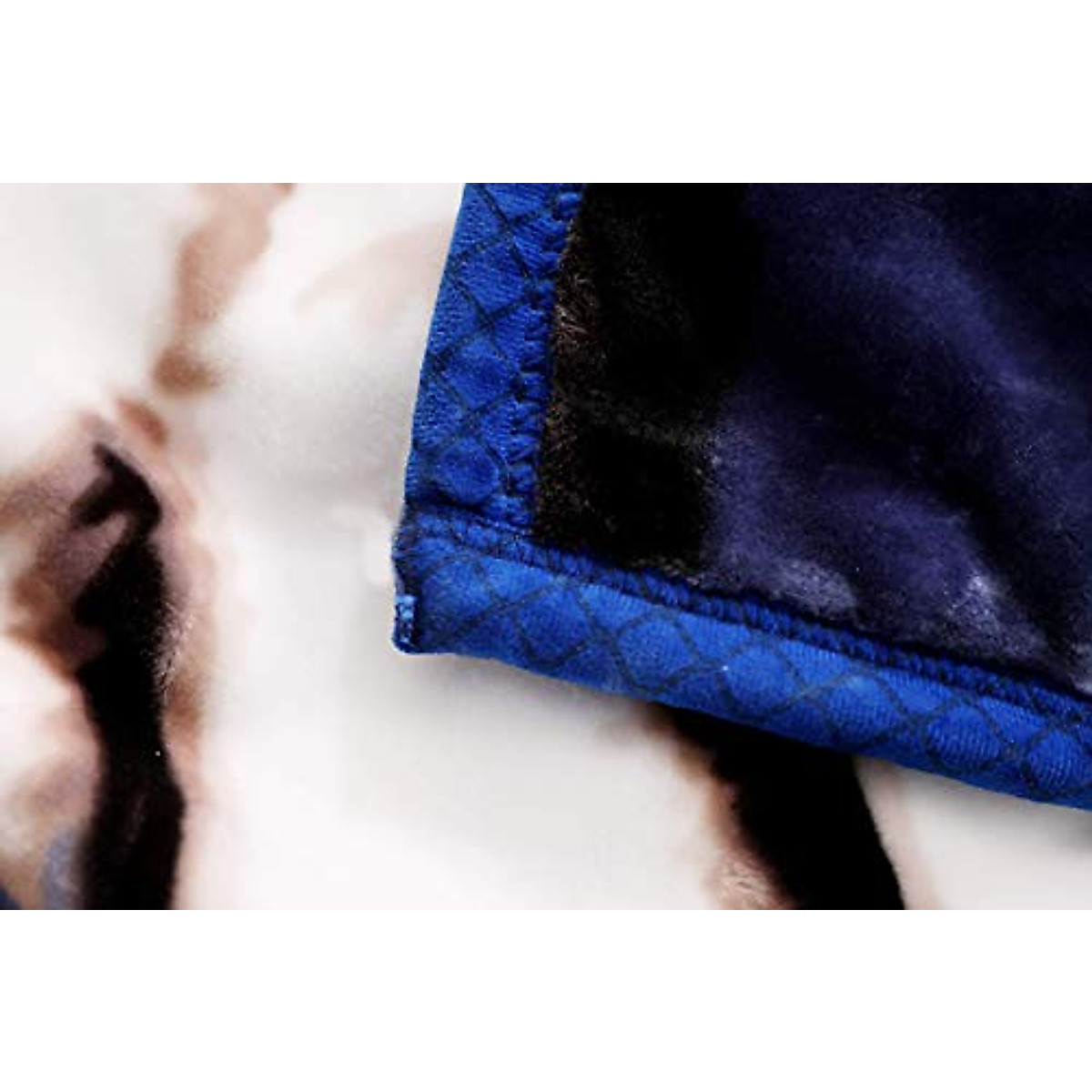 Faux Fur Throw Blanket Queen Size - 75"x90" Soft Plush Warm Faux Mink Bed - Blankets (Queen (75"x90"), Snow Tigers)