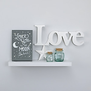 Little Love by NoJo Celestial Lighted Wall Decor, Love You to The Moon and Back, Gray/White