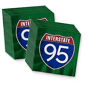 Semi Truck (Tractor Trailer) Birthday Party Supplies Set Plates Napkins Cups Tableware Kit for 16