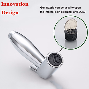 Toilet Sprayer, Hand Held Bidet Sprayer with Retractable Spring Hose