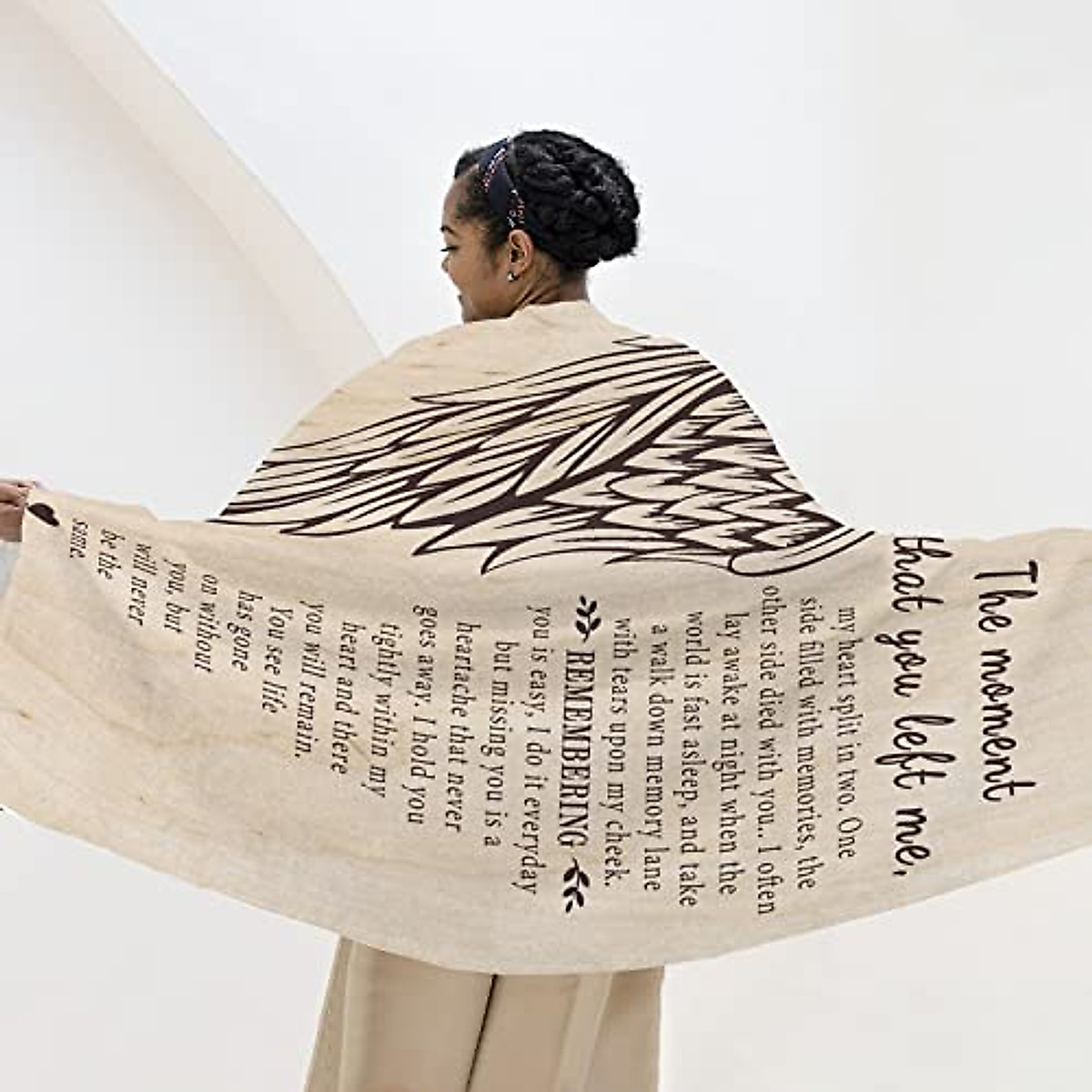 Fdiodov Bereavement Gifts Blanket 60''x 50'' - Memorial Gift for Loss of Loved one - Condolences, Sympathy - Best - Memory Father Husband Wife Son Sister Throw