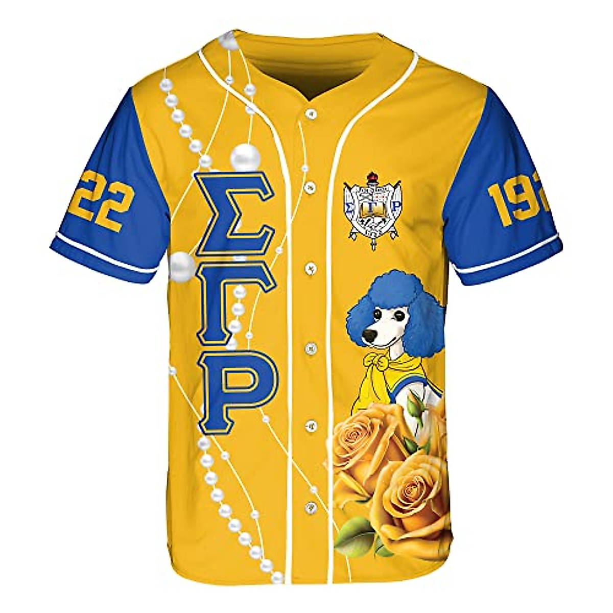 Custom Sorority Jerseys Baseball, Pre.tty Poodle sg.rho Baseball Jersey, Sigma Gam.ma Jersey, Rhoyal Jersey