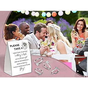 Bridal Shower Games Put A Ring on It,Minimalist Bridal Shower Decorations,Popular Bridal Shower Game,Engagement Party Games,Bridal Shower Favors,Plastic Rings for Bridal Shower Game(18)
