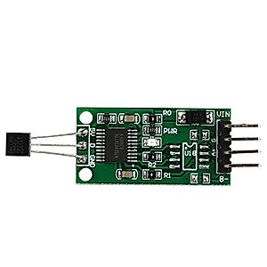 RS485 TTL DS18B20 Temperature Sensor Module Programmable Remote Control PLC RTU Serial Port Remote Acquisition Module (5V TTL with sensor)