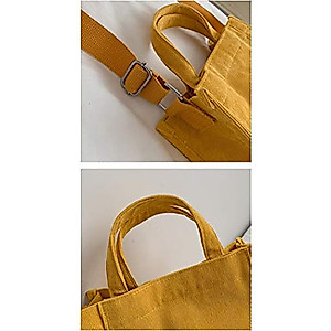 Danling&Unique Women/Girls Small Corduroy Pocket Tote Bag Mini Top Handle Bag Casual Shoulder Bag Handbag Crossbody Bag khaki