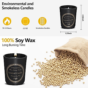 Candles Gifts for Women, Home Scented Candle Set, Soy Candles with Essential Oil, 4x2.2oz Portable Travel Fragrances Scented Candles Gift Set, Christmas Gifts, Birthday Gifts for Women