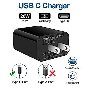 CHLGoodP USB C Fast Charger for Samsung Galaxy S21 S20 Note 21 20 S10+ A02S A42 A72 A52 A32 A12 A41 A71 A51 A11 S10E A10E, Quick Charge Wall Block, 30W PD Car Charger, Charging Type to Cable, Black