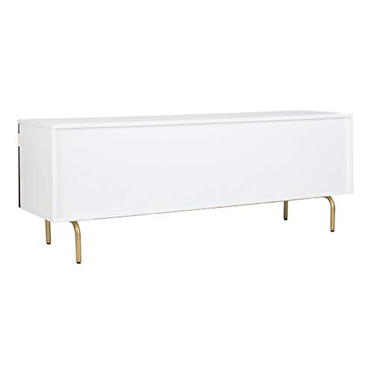 Safavieh Home Genevieve Mid-Century Modern Walnut and White Storage TV Media Stand