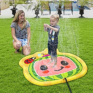 CoCoMelon Splash Pad, Outdoor Play Mat, Sprinkler for Kids and Baby Pool for Learning, Toddler Sprinkler Pool, 48" Outside Water Toys, Outdoor laymat for Babies and Toddlers