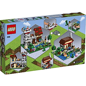 LEGO Minecraft The Crafting Box 3.0 21161 Minecraft Brick Construction Toy and Minifigures, Castle and Farm Building Set, Great Gift for Minecraft Players Aged 8 and up (564 Pieces)