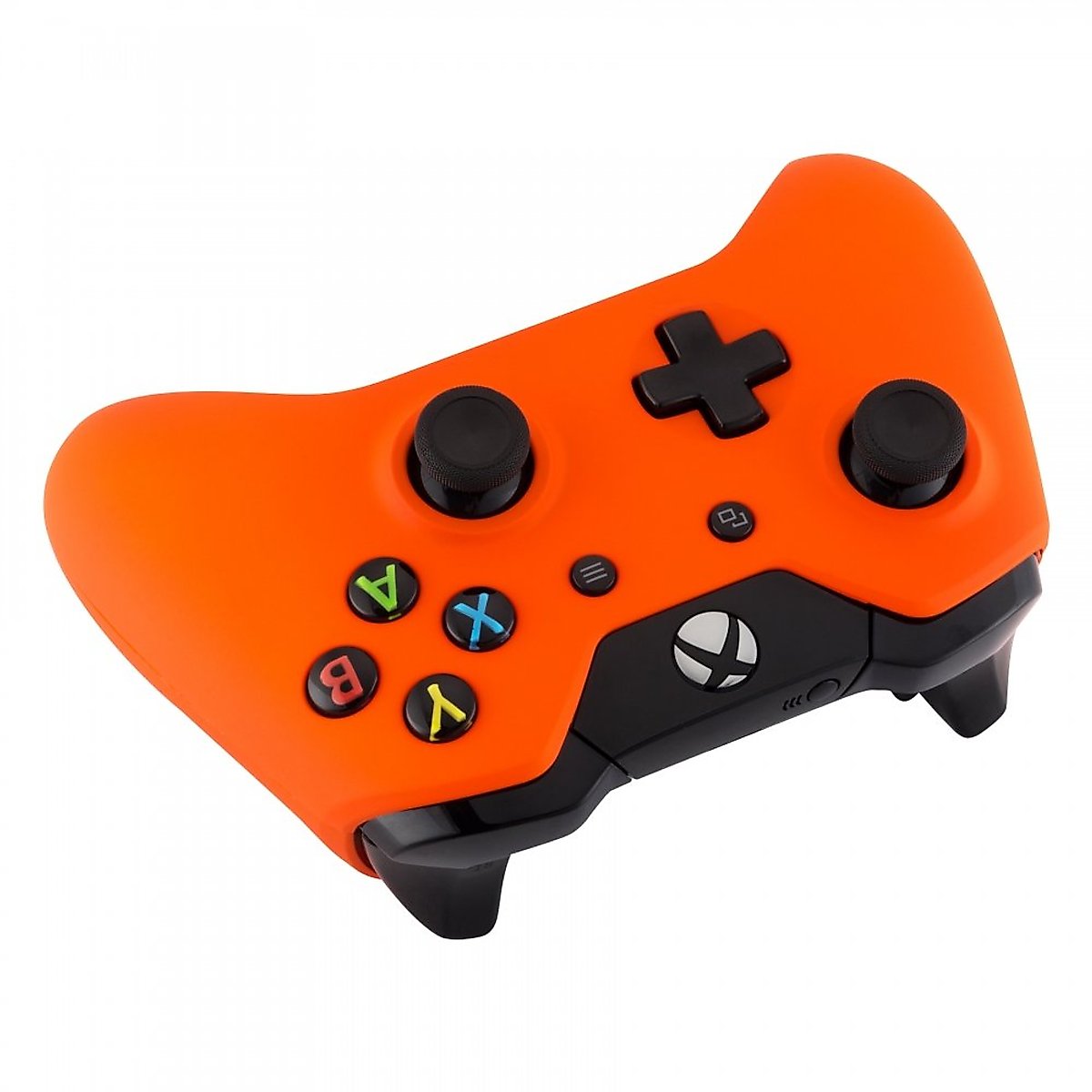 eXtremeRate Custom Design Unique Top Shell Case Front Housing Replacement Faceplate Kits for Xbox One Remote Controller Cover (Soft Touch Orange)