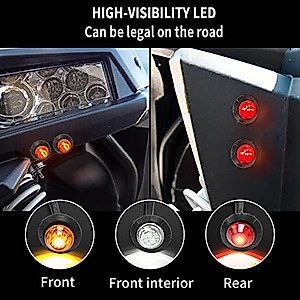 MOTOQUEEN UTV Turn Signal Kit with Horn and USB, Street Legal Turn Signal Kit with Rocker Switch Plug & Play UTV Street Legal Kit for Polaris RZR Ranger SXS Dirt Bike Can-Am Golf Cart Beach Cart