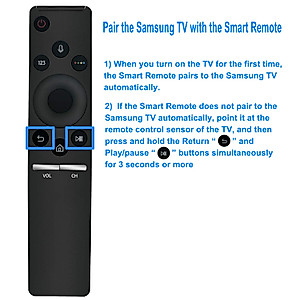 Replacement Voice Remote Control BN59-01266A fit for Samsung LED LCD HDTV UN49MU8000 UN49MU800D UN55MU8000 UN55MU800D UN65MU8000 UN65MU800D UN75MU8000 UN75MU800D UN82MU8000 UN82MU800D