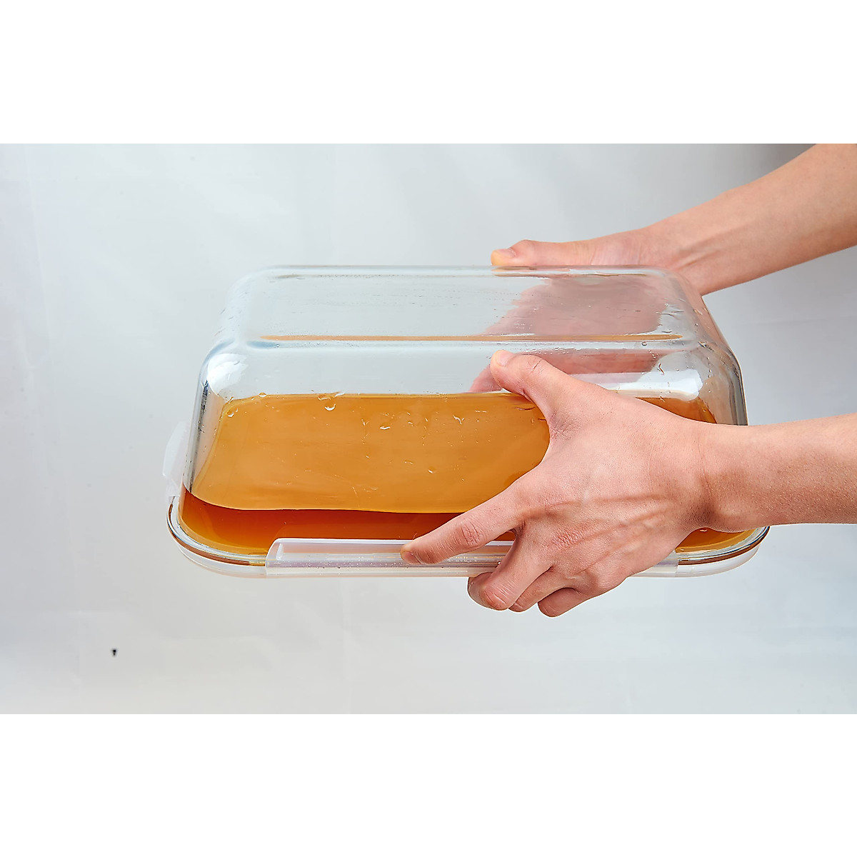 XXX-Large Glass Food Storage Container with Locking Lid 180OZ Family Size Party Size Extra Large Rectangle Glass Bowl Bakeware Baking dish with Airtight Lid Meal Prep Glass Container