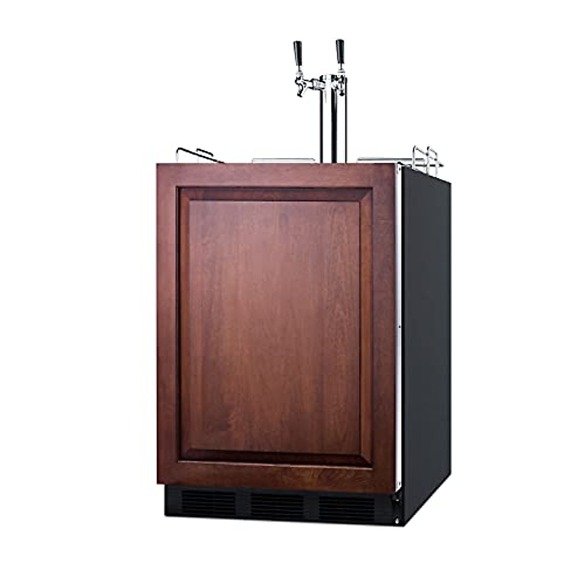 Summit Appliance SBC58BLBIADAIF 24" Wide Built-In Kegerator; ADA Compliant; Panel-ready Door (Panel Not included); 5.5 cu.ft Capacity; Automatic Defrost; Dual Tap System; Adjustable Thermostat