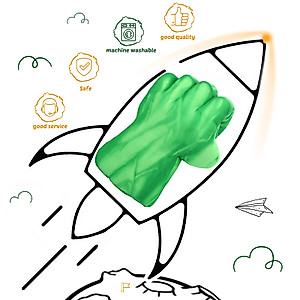 XYMTOY Superhero Toys Incredible Smash Fists Incredible Gloves Boxing Gloves for Toddlers Boys and Girls,Green