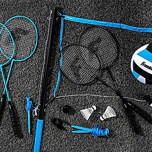 Franklin Sports Bluetooth Volleyball/Badminton Combo - Complete Combo Set - Bluetooth Speaker - Carry Bag