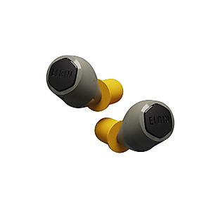 Elgin Rebel True Wireless Earbuds, 25 dB Noise Reduction Bluetooth Headphone, Noise Cancelling Mic, 12+ Hour Battery Life, IP65 Water Resistant, OSHA Compliant Hearing Protection for Work