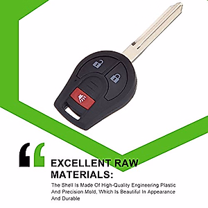 SCITOO Keyless Entry Option Replacement for 3 Buttons 2003-2016 for Infiniti FX35 FX45 QX4 for Nissan Armada Cube Frontier NV1500 Quest 1PC FCC CWTWB1U816A