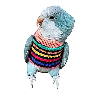 HEZHUO Parrot Bird Supplies, Light Flying Clothes, Warm and Comfortable, Tiger Skin, Green Cheek Parrot, Little Sun Parrot, Monk Parrot, Starling, mynah, Senegal Parrot, Mini Macaw Sweater (4XL)