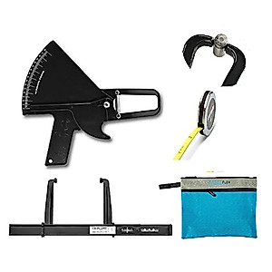 AnthroFlex Basic Anthropometry Kit with Slim Guide Caliper, Cescorf Small Bone Anthropometer, Level 1, (Black/Blue)