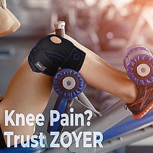 ZOYER Knee Brace for Women and Men, Adjustable Knee Support Brace with Removable Side Stabilizers and Patella Gel Pad, Strong Stability for Joint Pain Relief, Arthritis, Meniscus Tear, ACL, MCL, PCL