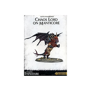 Games Workshop 99120201053 Chaos Lord On Manticore Tabletop and Miniature Gaming, Black