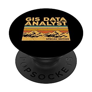 Vintage GIS Data Analyst Geographic Information System PopSockets Standard PopGrip