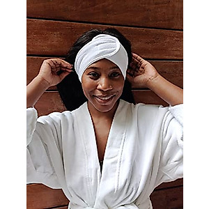 20PCS Facial Spa Headband Head Wrap Terry Cloth Headband for Washing Face Makeup Adjustable Stretch Towel with Magic Tape