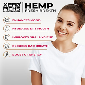 Xero Picks Infused Toothpicks with Hemp Extract (30 Picks) (Cinnamint) - 3 Pack