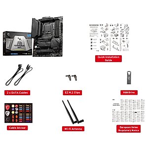 MSI MAG Z790 Tomahawk WiFi Gaming Motherboard (Supports 12th/13th/14th Gen Intel Processors, LGA 1700, DDR5, PCIe 5.0, M.2, 2.5Gbps LAN, USB 3.2 Gen2, HDMI/DP, Wi-Fi 6E, Bluetooth 5.3, ATX)